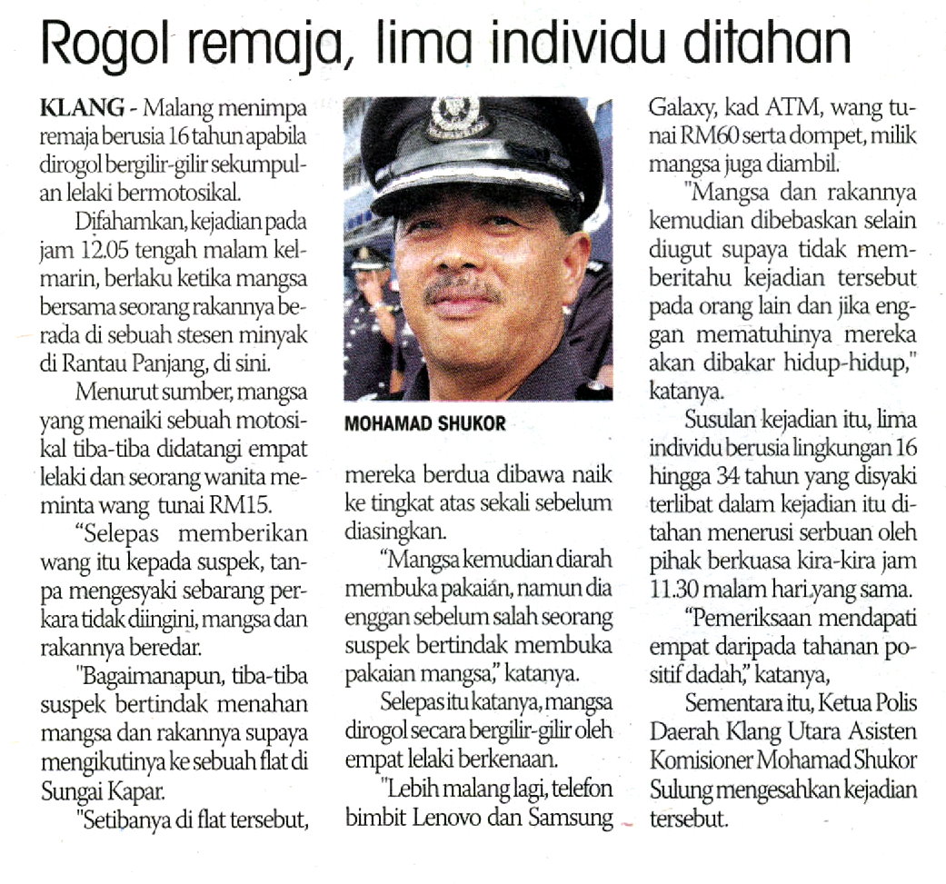 PEROGOL DAN PEROMPAK REMAJA BERJAYA DITAHAN POLIS